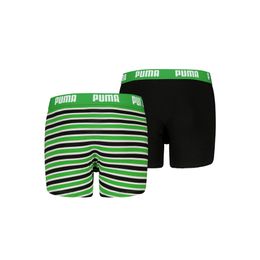 Puma Jungen Boxershorts "Puma BOYS EVERYDAY STRIPED BOXERS", Gr. 146gr&uuml;n, schwarz, Single Jersey, Obermaterial: 95% Baumwolle, 5% Elasthan,