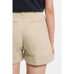 BOSS Orange Damen Shorts "Tanessa Premium Damenmode", beige, Gr. 38, unifarben, Web, Obermaterial: 98% Baumwolle, 2% Elasthan, Hosen, mit