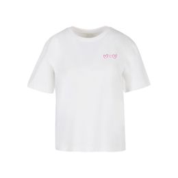 T-Shirt MISS TEE "Miss Tee Ladies Always Trust Your Heart Tee", Damen, Gr. 4XL, wei&szlig;, 100% Baumwolle, bedruckt, oversize, Rundhals, Shirts T-Shirt