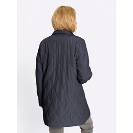 Classic Basics Damen Langjacke, blau, Gr. 54, unifarben, 100% Polyester, Wattierung:100% Polyester, Jacken