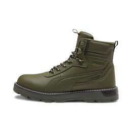 Puma Damen Winterboots "DESIERTO V3", Gr. 47, gr&uuml;n, Synthetik, Schuhe, kn&ouml;chelhohe Form, mit Schn&uuml;rung, warm gef&uuml;ttert