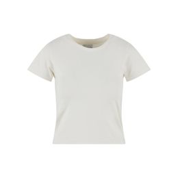 T-Shirt Karl Kani "Karl Kani KK Small Signature Short Tee", Damen, Gr. L, sanftes wei&szlig;, 50% Baumwolle, 50% Polyester, bedruckt, normal, Rundhals, Shirts T-Shirt