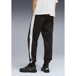 Puma Herren Trainingshose "T7 FOUNDATION CL POLY KNITTED PANTS", schwarz-wei&szlig;, Gr. S, unifarben, Trikot, Obermaterial: 100% Polyester, Hosen, mit