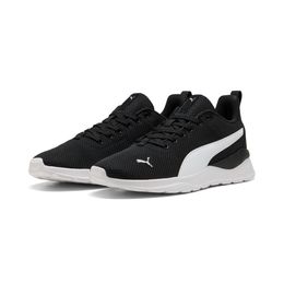Puma Damen Sneaker "ANZARUN LITE", Gr. 42,5, schwarz-wei&szlig;, Schuhe, mit atmungsaktivem Textil-Obermaterial, mit SOFTFOAM+ Einlegesohle