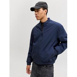 Jack & Jones JACK & JONES Herren Bomberjacke "JJECHARGE BOMBER JACKET NOOS"navy blazer, Gr. XS, unifarben, Web, Obermaterial: 100% Polyester, Jacken, mit