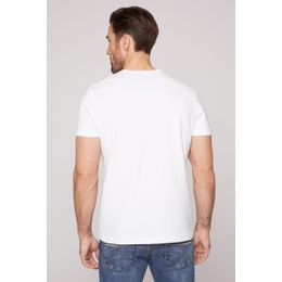 CAMP DAVID Herren V-Shirt, wei&szlig;, Gr. M, bedruckt, Single Jersey, Obermaterial: 95% Baumwolle, 5% Elasthan, Shirts, mit V-Ausschnitt, mit Logo-Print