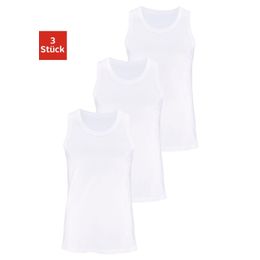 H.I.S. H.I.S Herren Tanktop "Unterziehshirt, Unterhemd f&uuml;r Herren", wei&szlig;, Basic, Gr. 4, unifarben, Single Jersey, Obermaterial: 100% Baumwolle, Tops,