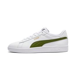 Puma Damen Sneaker "SMASH 30 L", Gr. 44, gr&uuml;n, Leder, unifarben, Schuhe, mit sportlicher Optik, mit leicht profilierter Gummilaufsohle