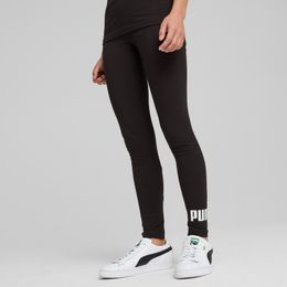 Puma M&auml;dchen Leggings "ESS NO 1 LOGO LEGGINGS G", schwarz, Gr. 152, bedruckt, Jersey, Obermaterial: 95% Baumwolle, 5% Elasthan, Hosen, f&uuml;r