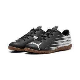 Puma M&auml;dchen Fu&szlig;ballschuh "ATTACANTO II IT JR", Gr. 36, schwarz-wei&szlig;, Synthetik, bedruckt, Schuhe, f&uuml;r Hallenb&ouml;den, mit weichem Synthetik-Obermaterial