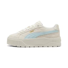 Puma Damen Sneaker "KARMEN II", Gr. 41, beige, Leder, Schuhe, mit markanter Plateausohle, robuste Gummilaufsohle
