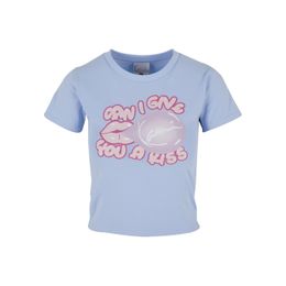 Karl Kani Damen T-Shirt "Karl Kani Signature Bubblegum Short Tee"lightblau, Gr. XXS, bedruckt, 95% Baumwolle, 5% Elasthan, Shirts