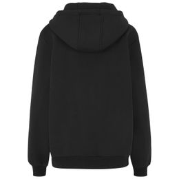 MISS TEE Damen Sweatjacke "Miss Tee Peace Sign EMB Fluffy Zip Hoody", schwarz, Gr. XS, unifarben, 70% Baumwolle, 30% Polyester, Sweatjacken