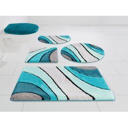 Badematte OTTO HOME, H:20mm, blau, Polyester, Badematten, "Josie, Badvorleger, Badezimmer Teppich", Badteppich, Badematten, rechteckig, rund & als