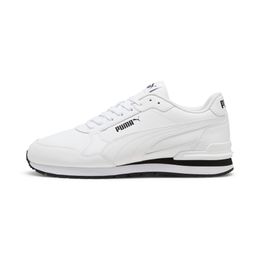 Puma Damen Sneaker "ST RUNNER V4 L", Gr. 44,5Puma wei&szlig;, Puma schwarz, Puma wei&szlig;, Leder, Schuhe, mit weichem Lederobermaterial, mit SOFTFOAM+