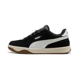Puma Herren Sneaker "PARK LT SD", Gr. 46, schwarz, Leder, unifarben, Schuhe, f&uuml;r Alltag, mit SOFTFOAM+ D&auml;mpfung, sportlicher Stil