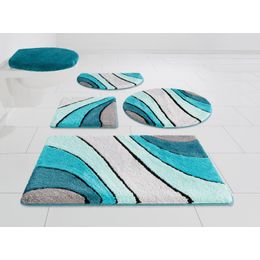 Badematte OTTO HOME, H:20mm, blau, Polyester, Badematten, "Josie, Badvorleger, Badezimmer Teppich", Badteppich, Badematten, rechteckig, rund & als