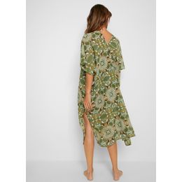 bonprix Damen Tunikakleid, gr&uuml;n, Gr. 36, Web, Obermaterial: 100% Polyester, Kleider, f&uuml;r Fr&uuml;hjahr und Sommer, Strandkleid, aus Polyester, lang