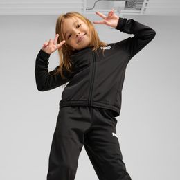 Puma Jungen Trainingsanzug "ESS NO.1 LOGO POLY SUIT PS", schwarz, Gr. 116, Trikot, Obermaterial: 100% Polyester, Sportanz&uuml;ge, zweiteiliges Set,