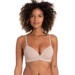 Dorina Damen Soft-BH "FILI", Gr. 75, beige, Obermaterial: 61% Polyamid, 28% Polyester, 11% Elasthan, unifarben, BHs, b&uuml;gellos, vorgeformte K&ouml;rbchen
