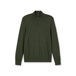 OLYMP Herren Strickpullover "OLYMP Casual Strick, Regular Fit", gr&uuml;n, Gr. L, 100% Schurwolle, Pullover
