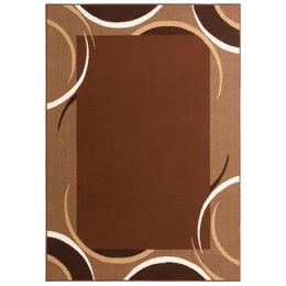 Teppich OTTO HOME, B:80cm H:7mm L:150cm, braun, Kunstfaser, Wohnzimmer, Teppiche, "Noah", weiche Haptik, Teppich mit Bord&uuml;re, Kurzflor, verspieltes