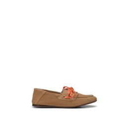 Marc O'Polo MARC O'POLO Damen Bootsschuh "aus weichem Veloursleder", Gr. 36schwarzer sand, Obermaterial: 100% Leder, unifarben, Schuhe