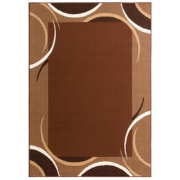 Teppich OTTO HOME, B:120cm H:7mm L:170cm, braun, Kunstfaser, Wohnzimmer, Teppiche, "Noah", weiche Haptik, Teppich mit Bord&uuml;re, Kurzflor, verspieltes