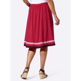 Classic Basics Damen Trachtenrock, rot, Gr. 54, gemustert, mehrfarbig, 100% Polyester, R&ouml;cke