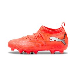 Puma M&auml;dchen Fu&szlig;ballschuh "FUTURE 9 MATCH FG/AG JR", Gr. 36glowing rot, Puma wei&szlig;, Puma schwarz, Puma silber, Synthetik, Schuhe, mit Nockensohle f&uuml;r