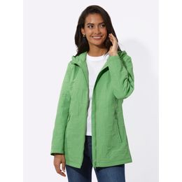 Casual Looks Damen Langjacke, gr&uuml;n, Gr. 38, unifarben, 100% Polyester, Wattierung:100% Polyester, Jacken
