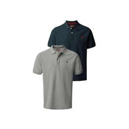 MCS Herren Kurzarmhemd "MCS Polo shirt MCHarry 2-pack", grau, Gr. XL, Obermaterial: 100% Baumwolle, Hemden