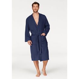 Unisex-Bademantel OTTO HOME, L:125cm, blau, Leichtfrottee, Hausm&auml;ntel, "Travel, ideal f&uuml;r Sauna & Spa, Hotelbademantel, Morgenmantel", f&uuml;r Damen &