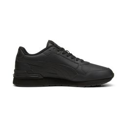 Puma Damen Sneaker "ST RUNNER V4 L", Gr. 47, schwarz, Leder, Schuhe, mit weichem Lederobermaterial, mit SOFTFOAM+ Einlegesohle