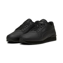 Puma Damen Sneaker "ST RUNNER V4 L", Gr. 47, schwarz, Leder, Schuhe, mit Retro-Style, mit SOFTFOAM+ Einlegesohle, mit Gummilaufsohle