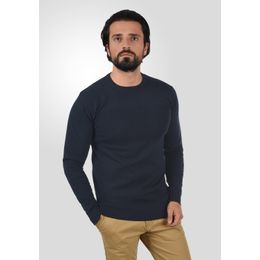 INDICODE Herren Strickfleece-Pullover "Strickpullover IDErnesto", blau, Gr. XL, Obermaterial: 80% Baumwolle CO. 20% Polyamid PA., Pullover