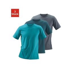 H.I.S. H.I.S Herren T-Shirt "Unterziehshirt", gr&uuml;n, Basic, Gr. 8, unifarben, Single Jersey, Obermaterial: 100% Baumwolle, Shirts, unifarben,