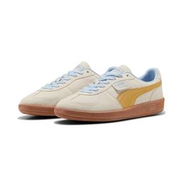 Puma Damen Sneaker "PALERMO", Gr. 41, wei&szlig;, Leder, mehrfarbig, Schuhe, aus Leder, mit Synthetik-Innenmaterial, mit Schn&uuml;rverschluss