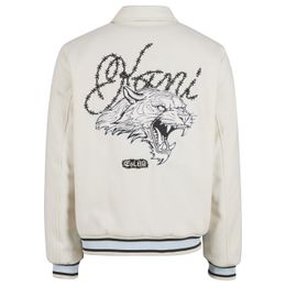 Karl Kani Herren Collegejacke "Karl Kani Kani Snow Tiger College Jacket"sanftes wei&szlig;, lightblau, Gr. M, mehrfarbig, 70% Polyester, 30% Wolle, Jacken