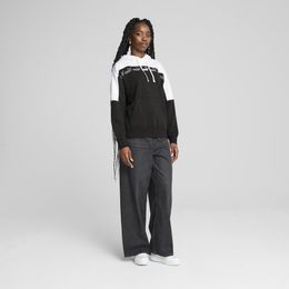 Puma Damen Hoodie "Around The Block Hoodie Damen", schwarz, Gr. XS, Obermaterial: 66% Baumwolle, 34% Polyester. Kapuzenfutter: 100% Baumwolle. Rippe:
