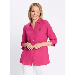 Classic Basics Damen Longbluse, pink, Gr. 56, unifarben, 100% Baumwolle, Blusen