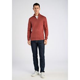 LINDBERGH Herren Troyer "Troyer Slim Fit", rot, Gr. XL, Obermaterial: 80% Viskose, 20% Nylon, Pullover