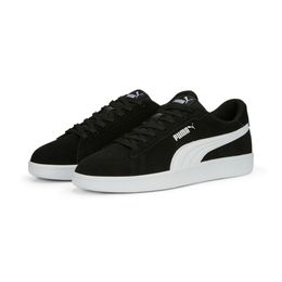 Puma Damen Sneaker "SMASH 3.0", Gr. 44,5, schwarz-wei&szlig;, Leder, unifarben, Schuhe, klassische Tennissport-Silhouette, gepufferter Schuhkragen