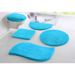 Badematte OTTO HOME, H:32mm, blau, Kunstfaser, Badematten, "Merida, Badvorleger, Badezimmer Teppich", Badteppich, Uni Farben, rechteckig, rund & als
