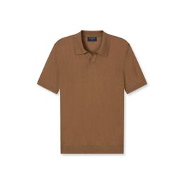 OLYMP Herren Poloshirt "OLYMP Casual Strick, Polo"nougat, Gr. XXXL, 50% Baumwolle, 50% Lyocell, Shirts