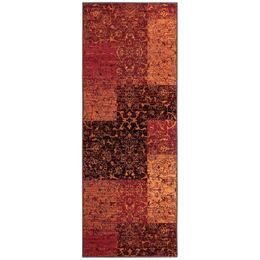 L&auml;ufer OTTO HOME, B:90cm H:7mm L:250cm, orange, Kunstfaser, Flur, Teppiche, "Bennet", Vintage Design, flacher L&auml;ufer, Br&uuml;cke, Kurzflor, elegant