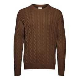 !Solid SOLID Herren Strickfleece-Pullover "Strickpullover SDMalcolm", braun, Gr. XXL, Obermaterial: 92% Baumwolle CO. 8% Nylon NY., Pullover