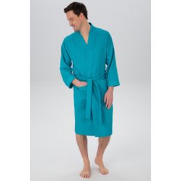 Unisex-Bademantel OTTO HOME, blau, Baumwolle, Hausm&auml;ntel, "Vanessa, ideal f&uuml;r Sauna & Spa, Hotelbademantel, Morgenmantel", Taschen, Damen & Herren,