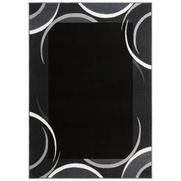 Teppich OTTO HOME, B:160cm H:7mm L:230cm, grau, Kunstfaser, Wohnzimmer, Teppiche, "Noah", weiche Haptik, Teppich mit Bord&uuml;re, Kurzflor, verspieltes