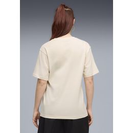 Puma Damen T-Shirt "ESS GRAPHIC ANIMAL RELAXED TEE", beige, Gr. S, bedruckt, Jersey, Obermaterial: 100% Baumwolle, Shirts, Kurzarm, mit sportlichem